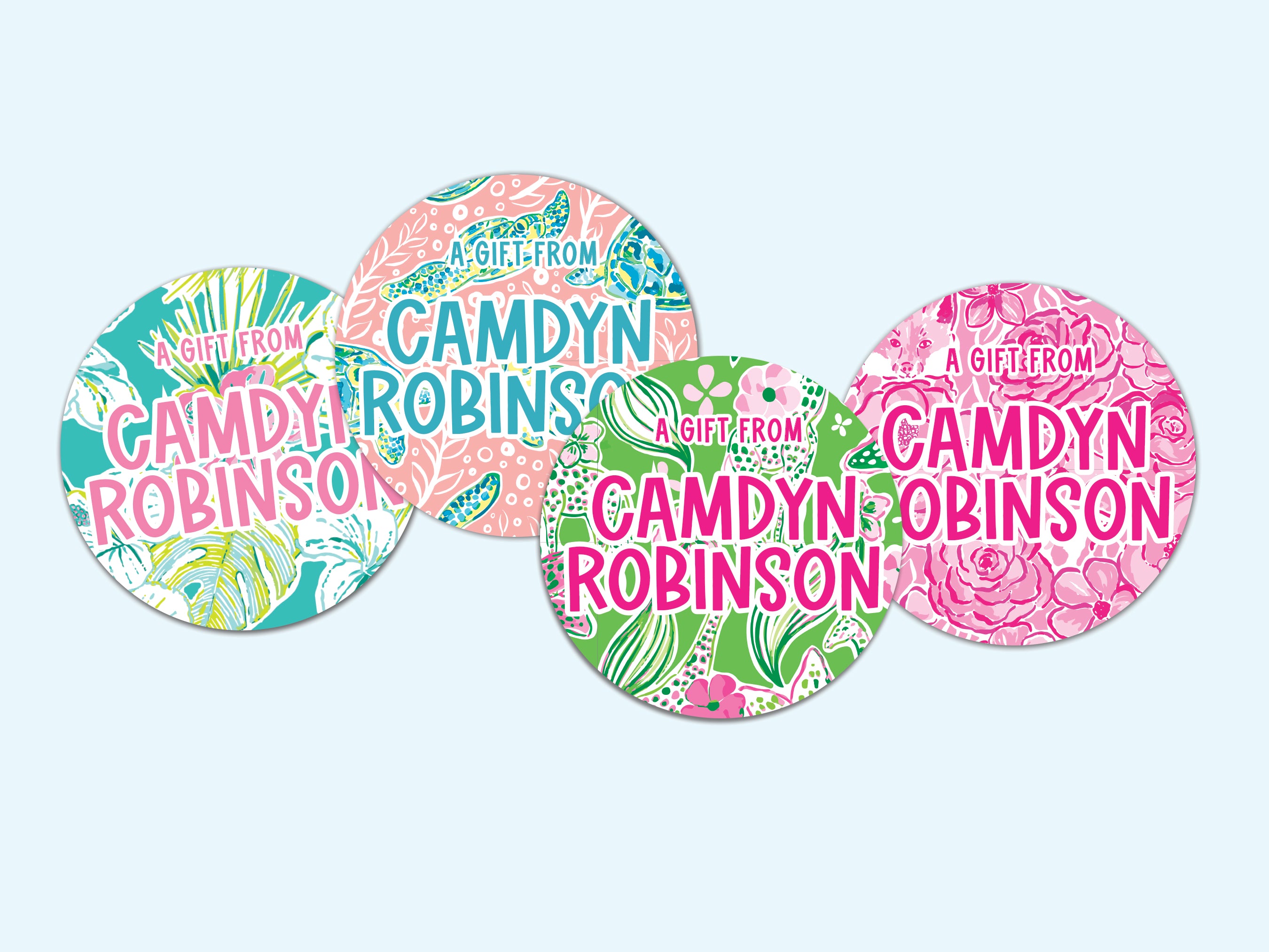 Preppy Style Favor Stickers – Labels Only – Modern Favors